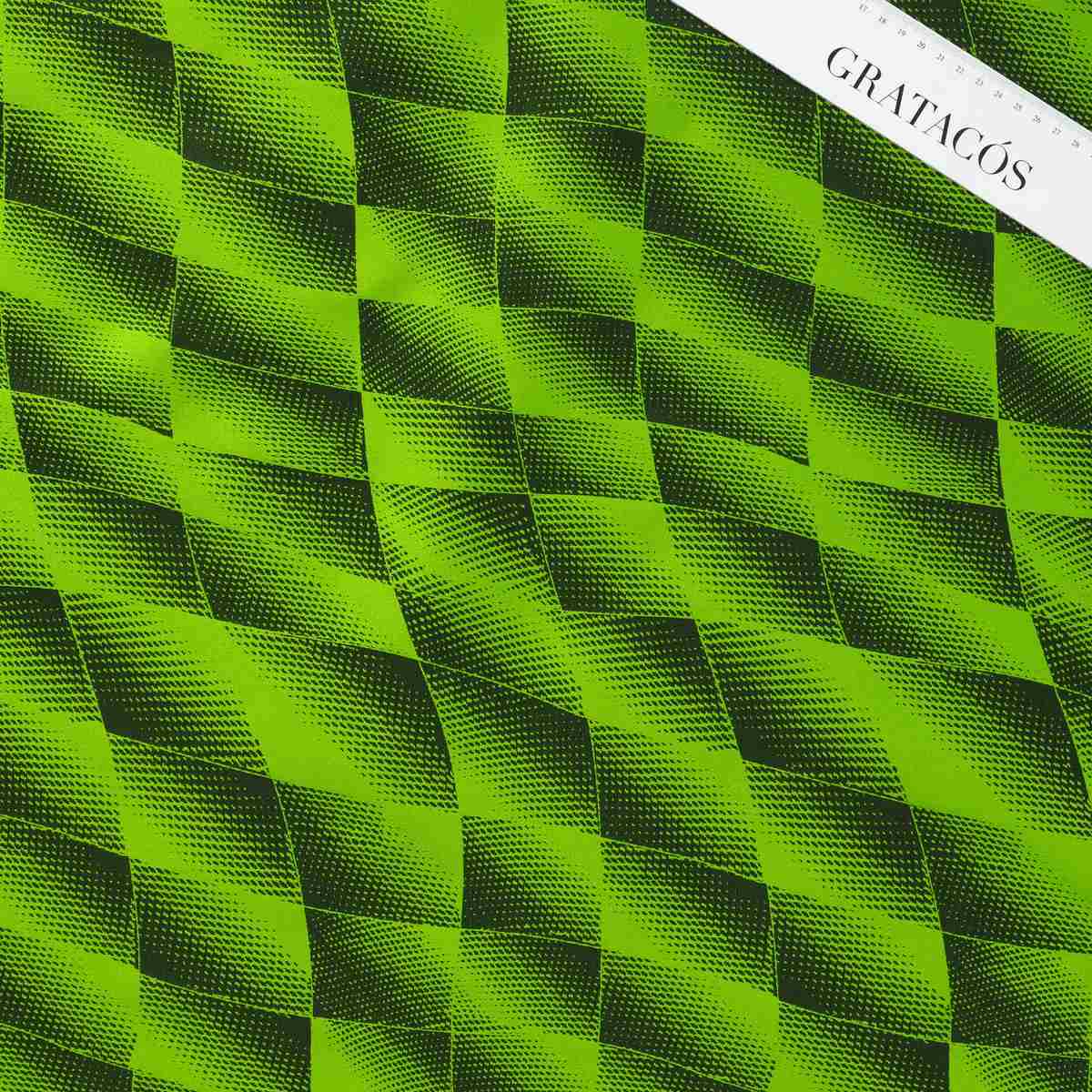 Jacquard geomÉtrico verde acido