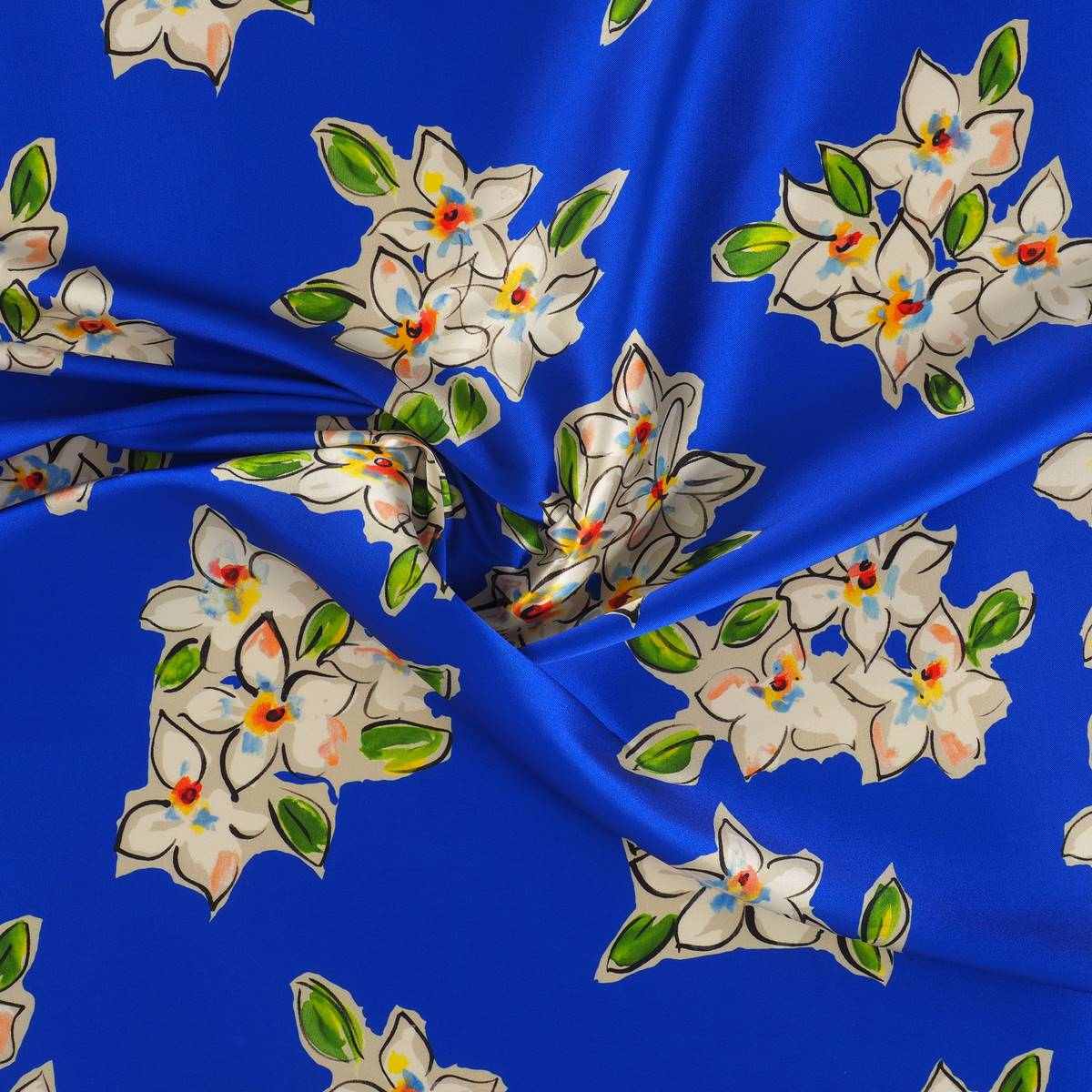 Mikado estampado flores azul