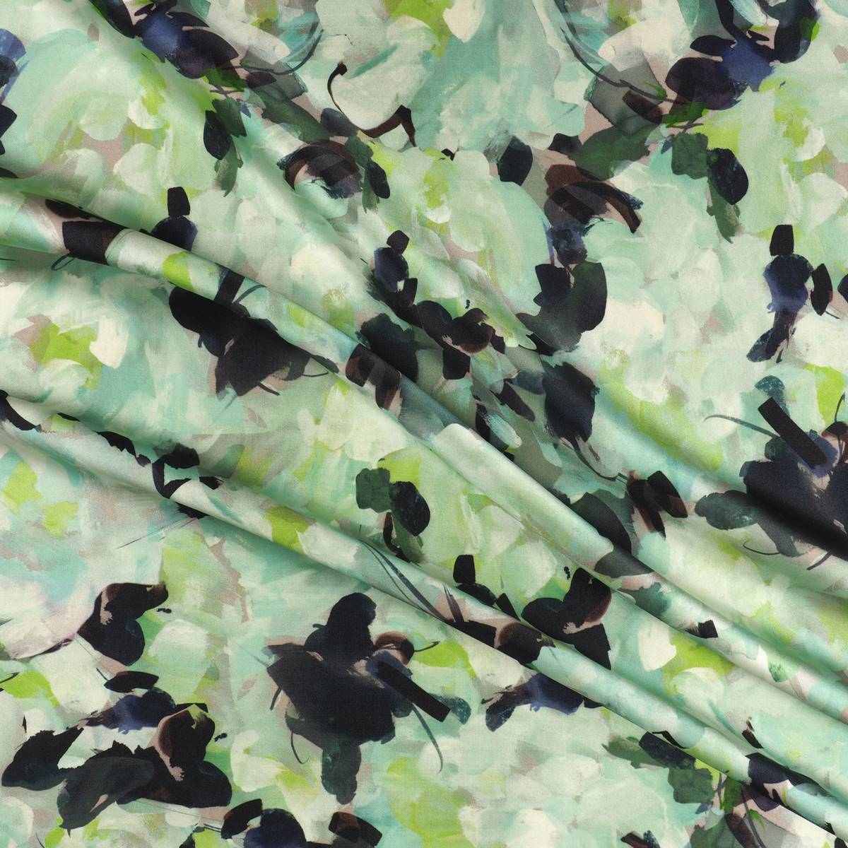 Mikado estampado flor verde turquesa