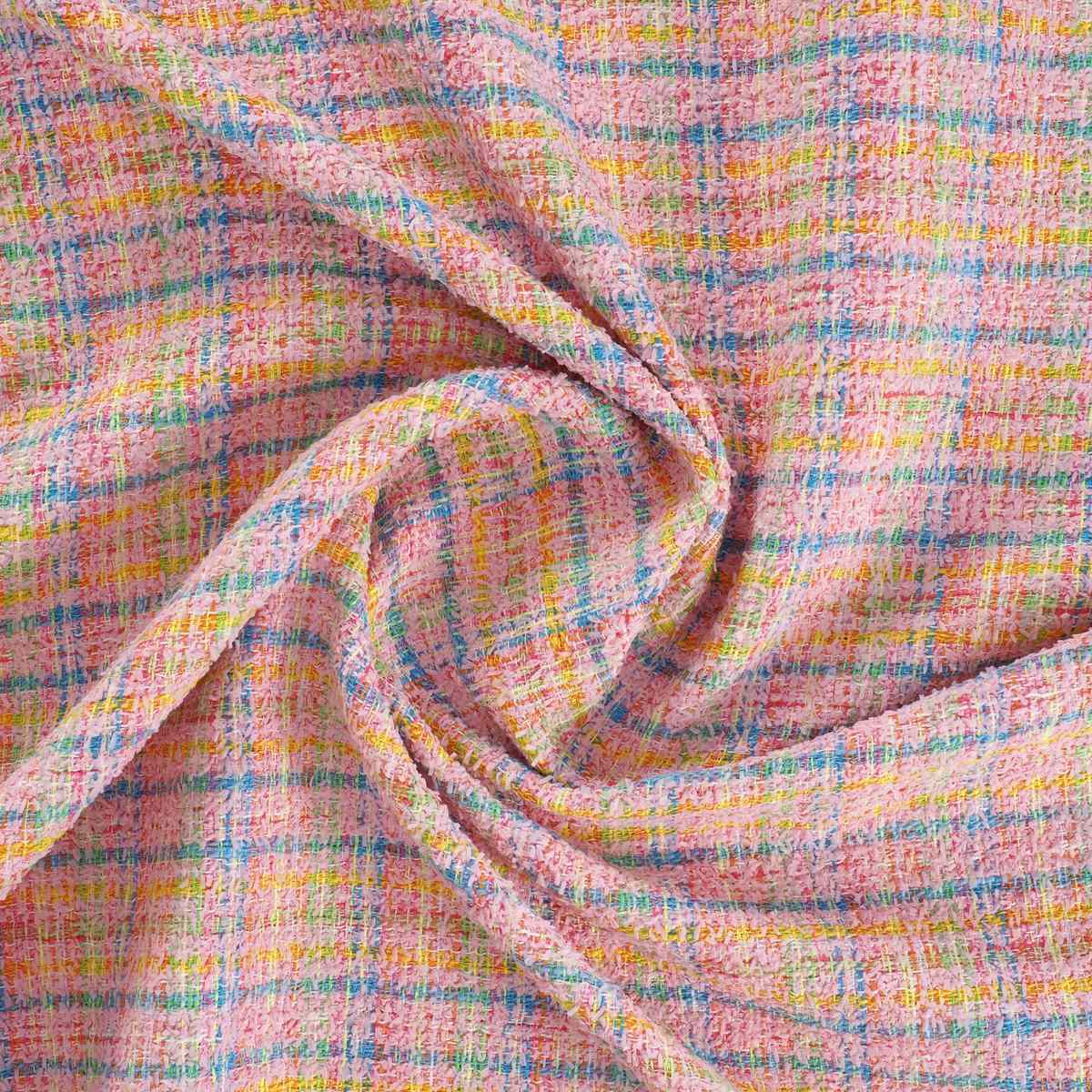 Tweed multicolor rosa