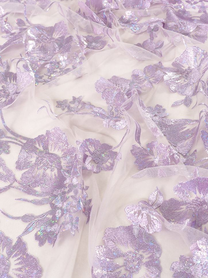 Bordado hilo hologrÁfico lila